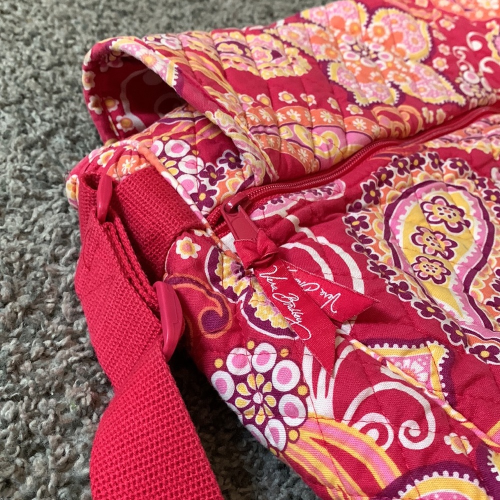 Vera Bradley Bright Pink Messenger Bag - Gem